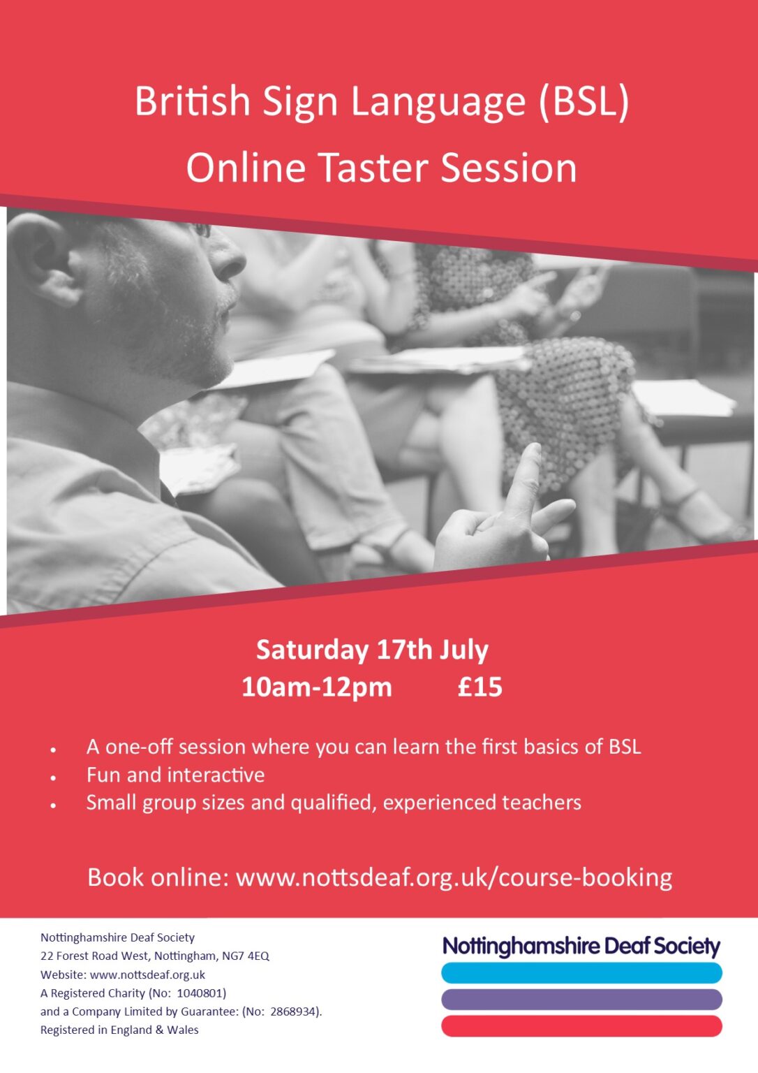 British Sign Language Classes Nottinghamshire Deaf Society British Sign Language Classes Nottinghamshire Deaf Society